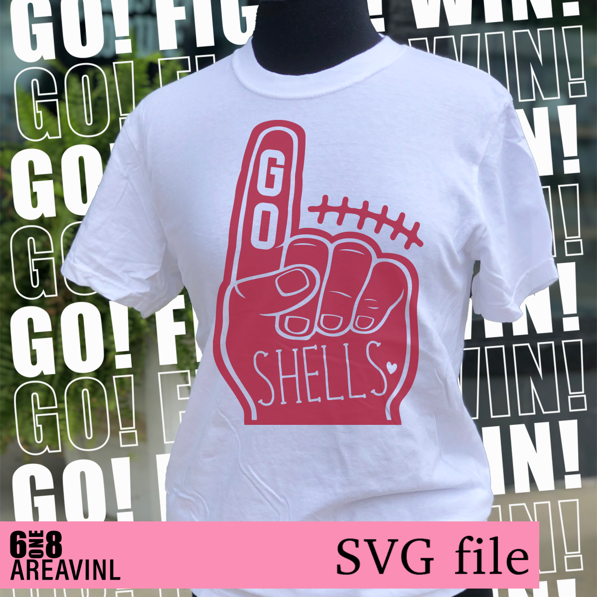 Go Shells #1 svg – 618 area vinyl