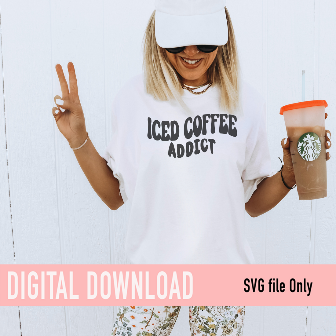 Iced Coffee Addict SVG – 618 area vinyl